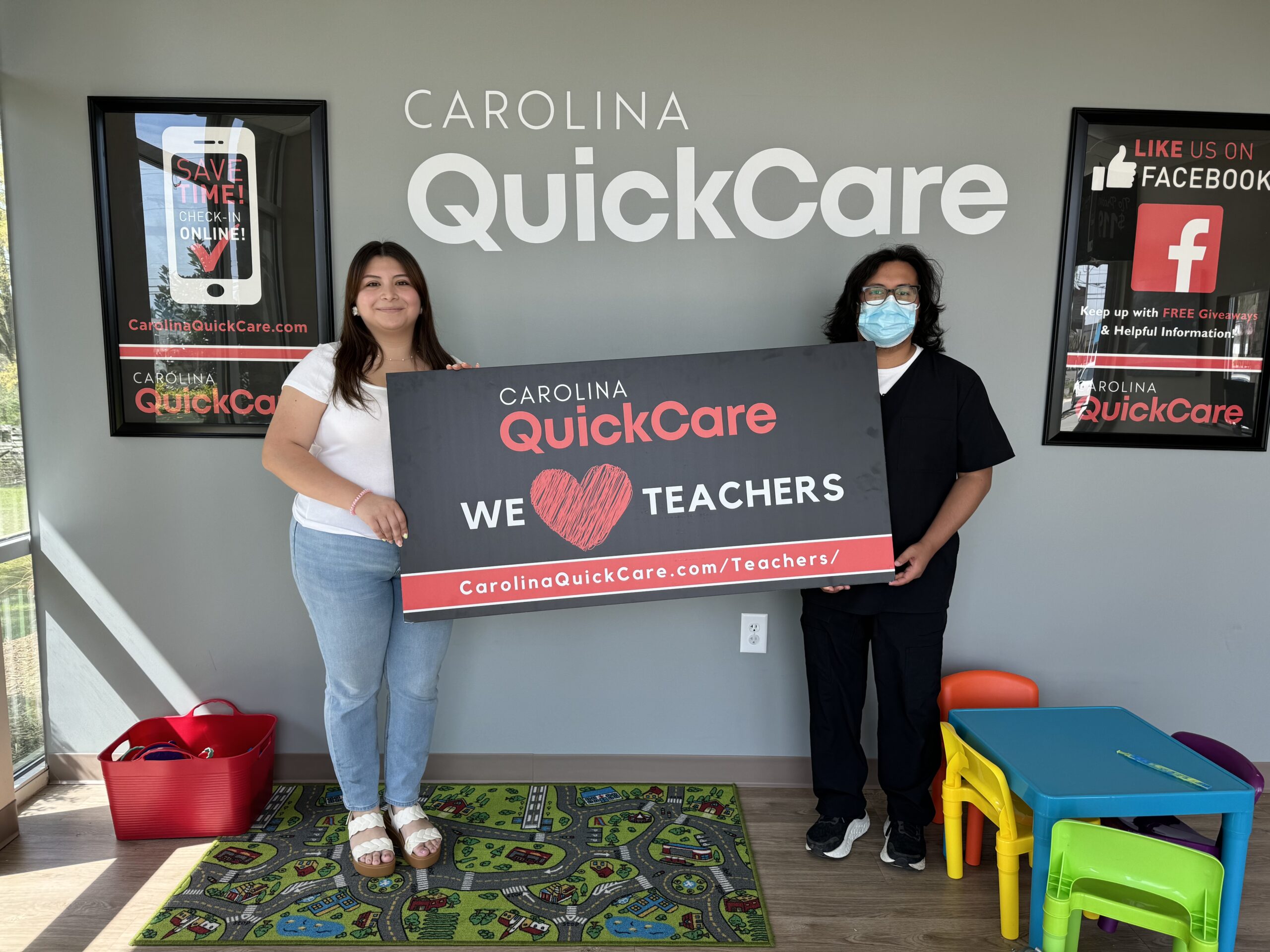 Carolina QuickCare April Teacher Giveback Winners | Carolina QuickCare